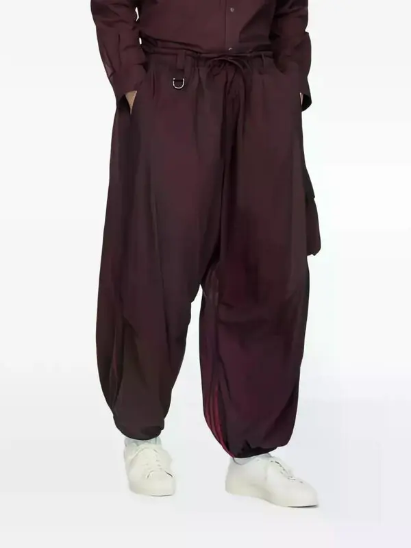 Y3 Cargo Pants With Gradient Stripes - Red