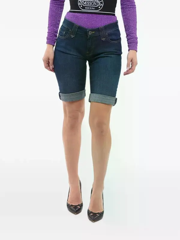 Woolrich Contrast-stitch Denim Shorts - Blue