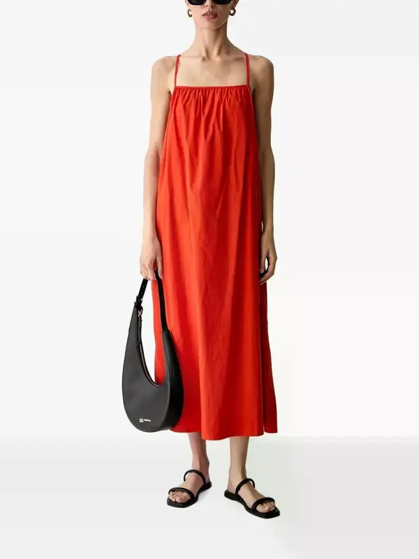 BENETTON Tie-fastening Loose Maxi Dress - Red