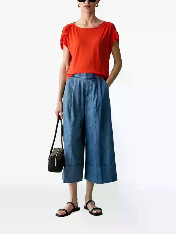 BENETTON Pleated Detail Turn-up Trousers
