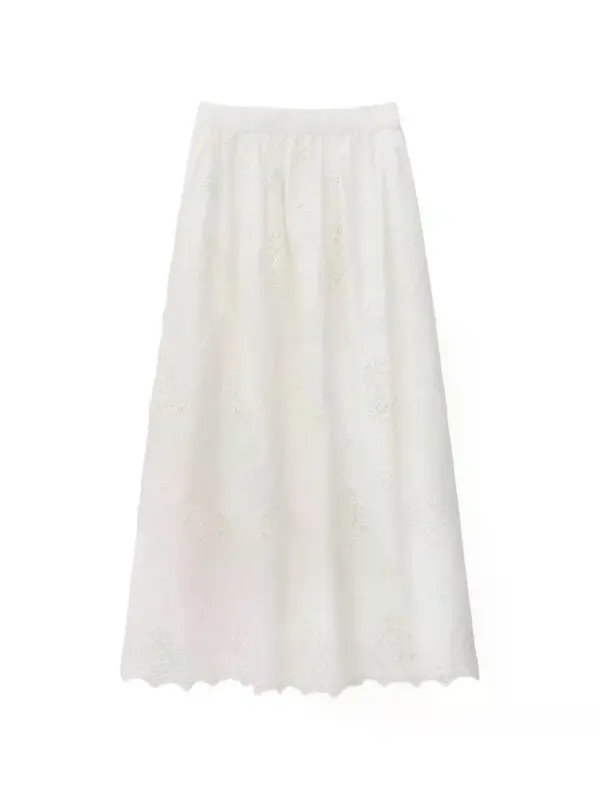 Ba&sh Mona Lace-trim Maxi Skirt - White