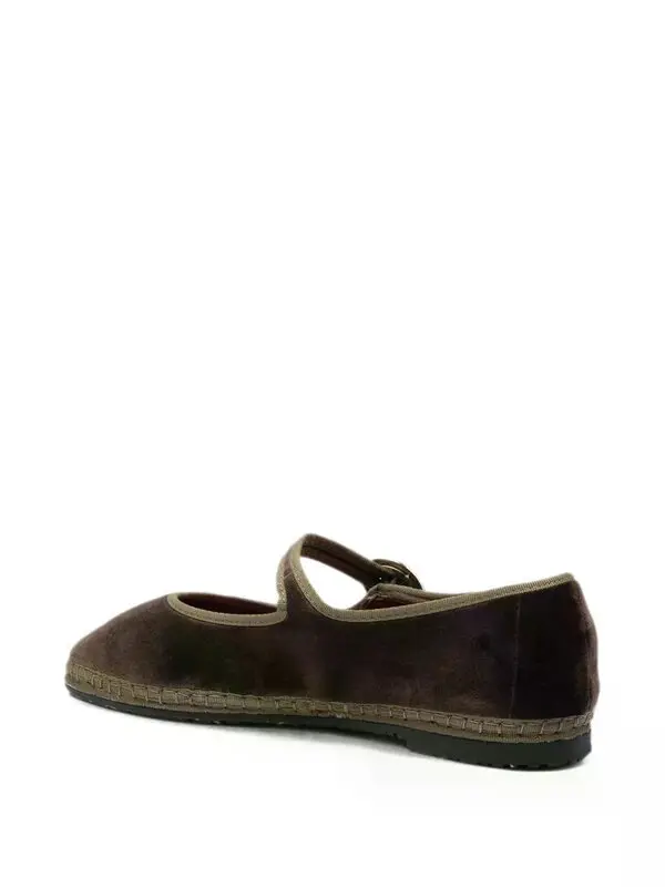 FLABELUS Ulla Velvet Ballet Flats