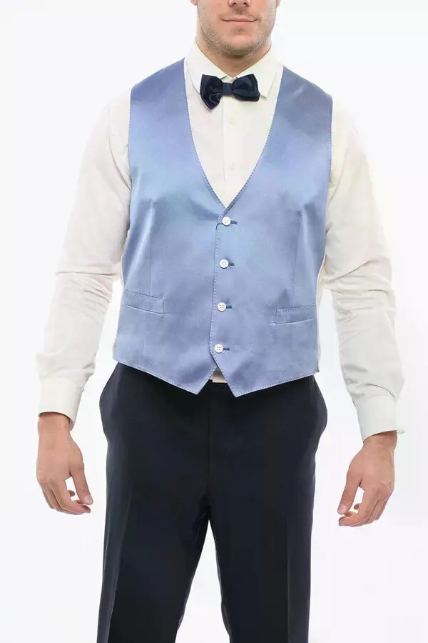 Corneliani Welt-pocket Waistcoat - Blue