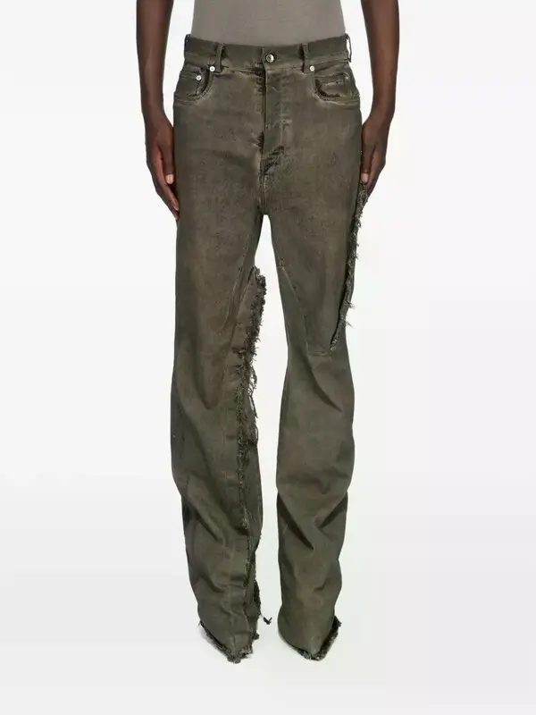 Rick Owens Bolan Frayed Jeans - Brown