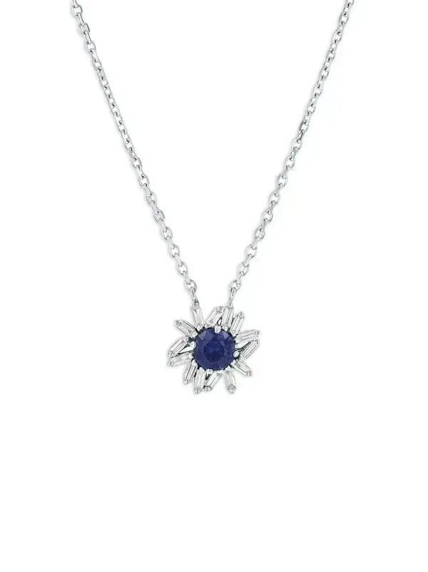 SUZANNE KALAN One Of A Kind Sapphire And Diamond Necklace - Silver