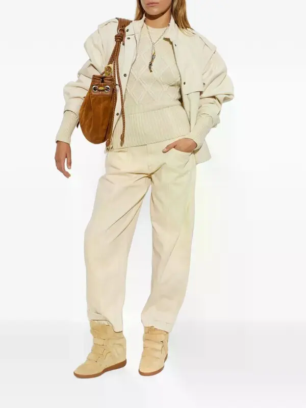 Isabel Marant Étoile Holly Diamond-knit Crew Neck Sweater