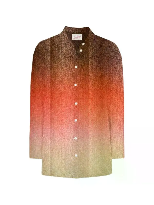 MC2 SAINT BARTH Brigitte Glitter Effect Shirt - Orange