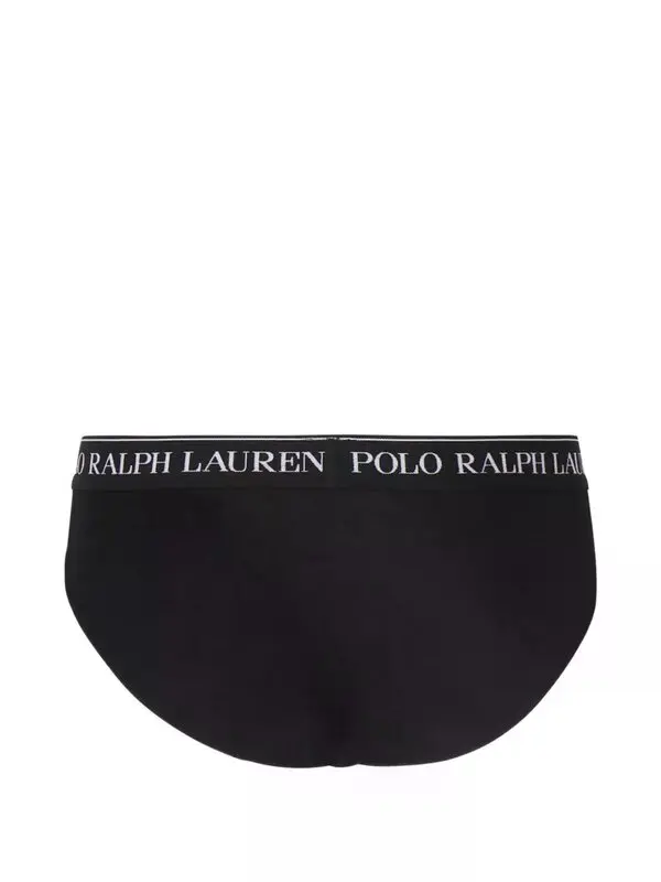 Polo Ralph Lauren Logo-waistband Briefs - Black