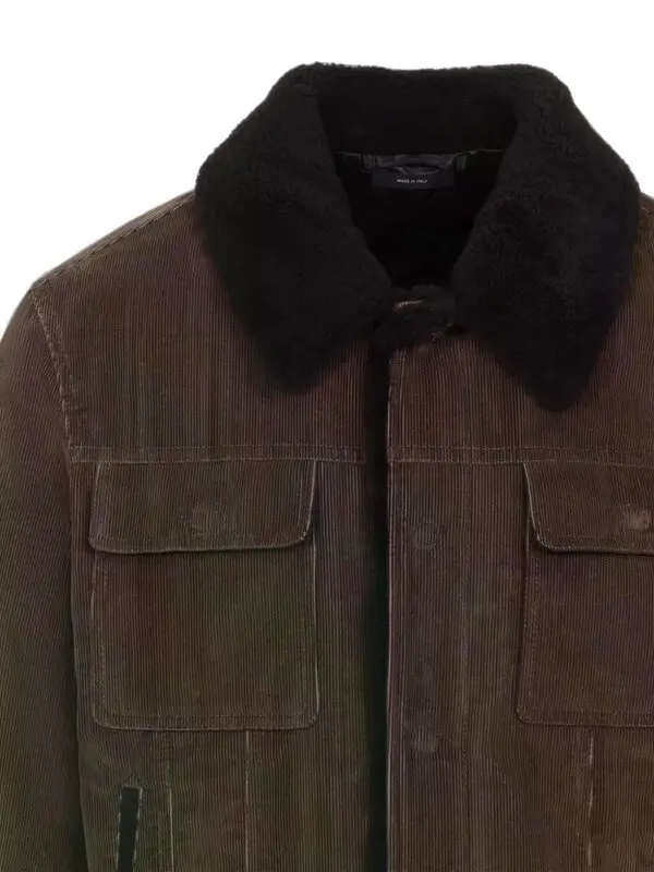 TOM FORD Shearling-collar Corduroy Jacket