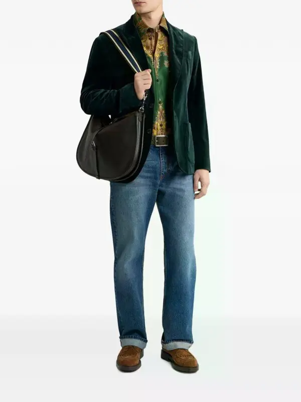 Etro Silk Twill Shirt With Placed Paisley Pochette Print