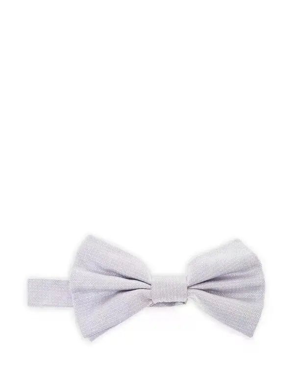 Corneliani Silk Jacquard Bow Tie - Purple