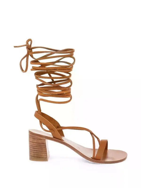 K.JACQUES Saint Tropez Lace-up Sandals - Brown