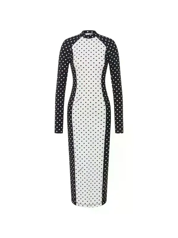 Moschino Printed Technical Jersey Dress - Black