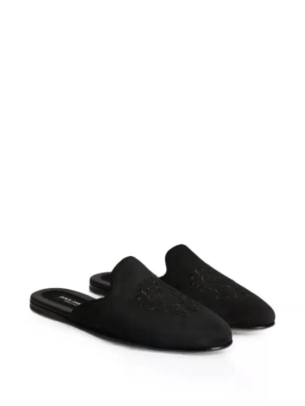 Dolce & Gabbana Calfskin Slipper - Black