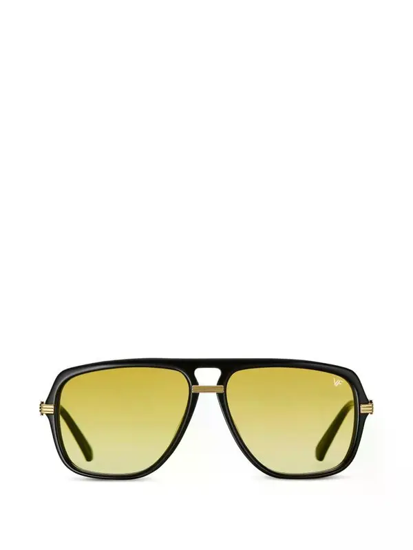 VINTAGE FRAMES COMPANY Mirage Pilot-frame Sunglasses - Black