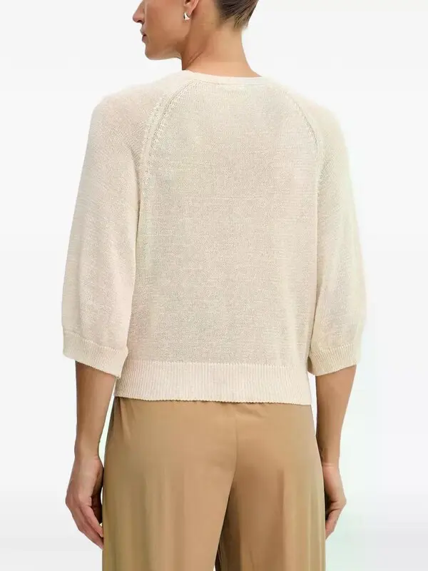 BENETTON Raglan-sleeve Ribbed-trim Sweater