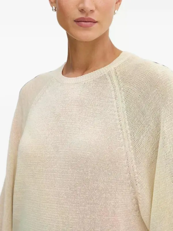BENETTON Raglan-sleeve Ribbed-trim Sweater