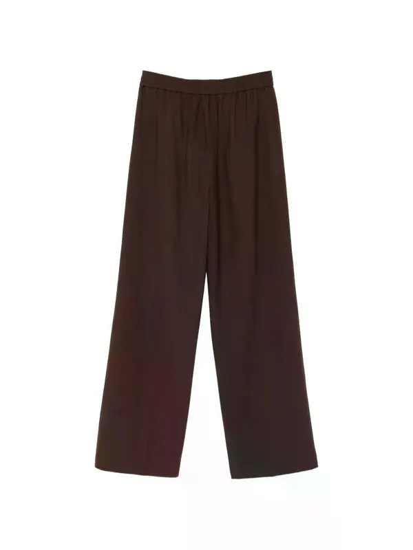 Closed Elasticated Waistband Pressed-crease Trousers