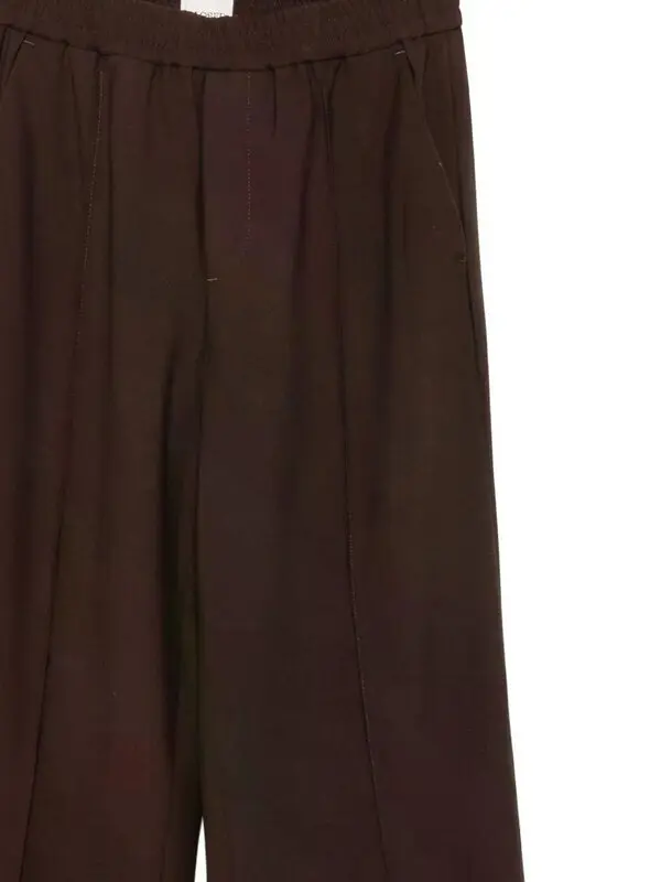 Closed Elasticated Waistband Pressed-crease Trousers