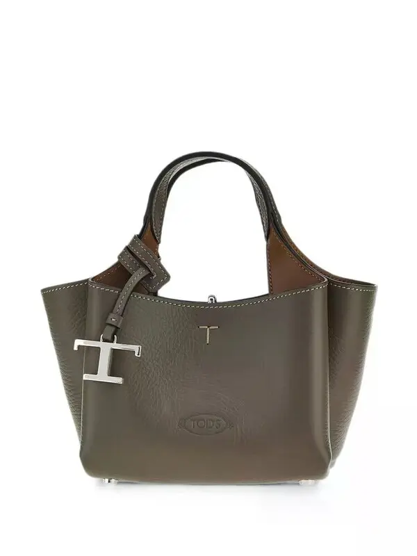 TOD'S Logo-plaque Leather Cross Body Bag - Brown