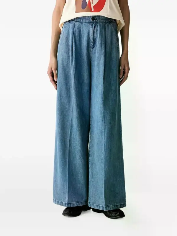 BENETTON Pleated Wide-leg Jeans
