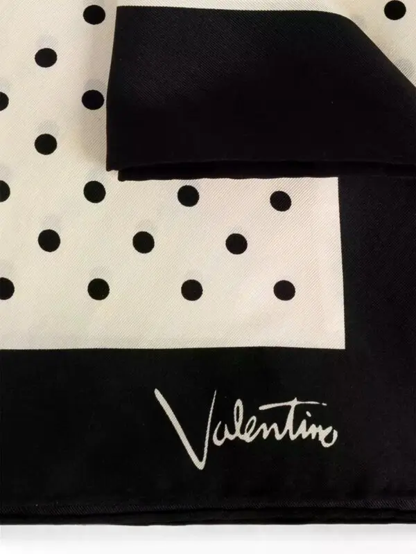 Valentino Garavani Polka-dot Silk Scarf