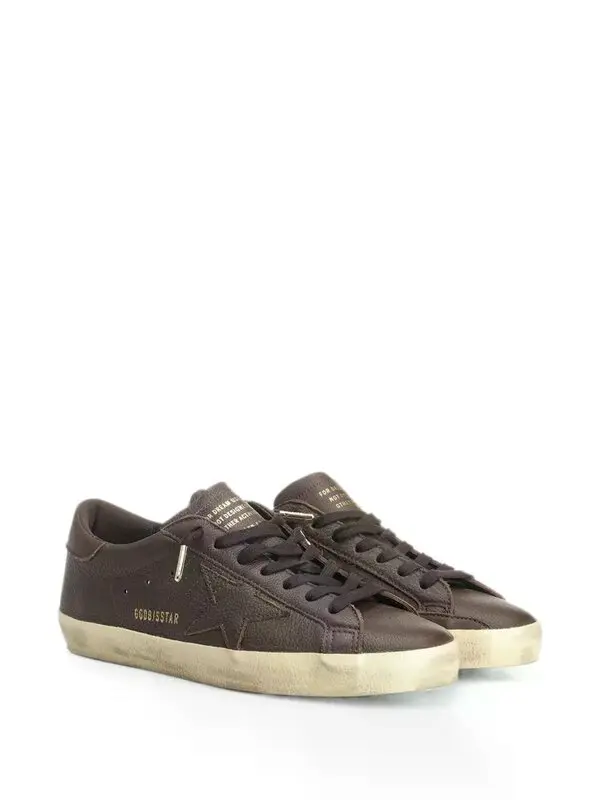 GOLDEN GOOSE Super Star Leather Sneakers - Brown