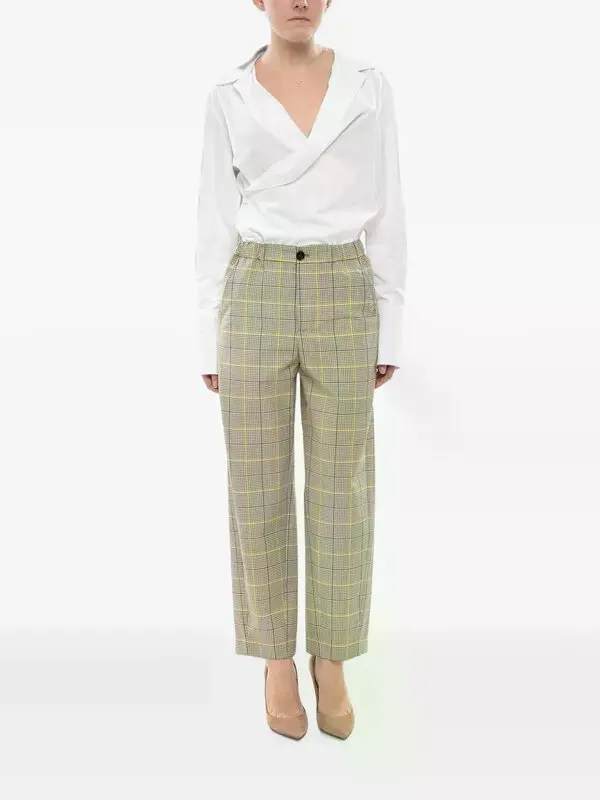 Marni Checked Straight-leg Trousers