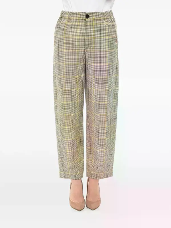 Marni Checked Straight-leg Trousers - Neutrals