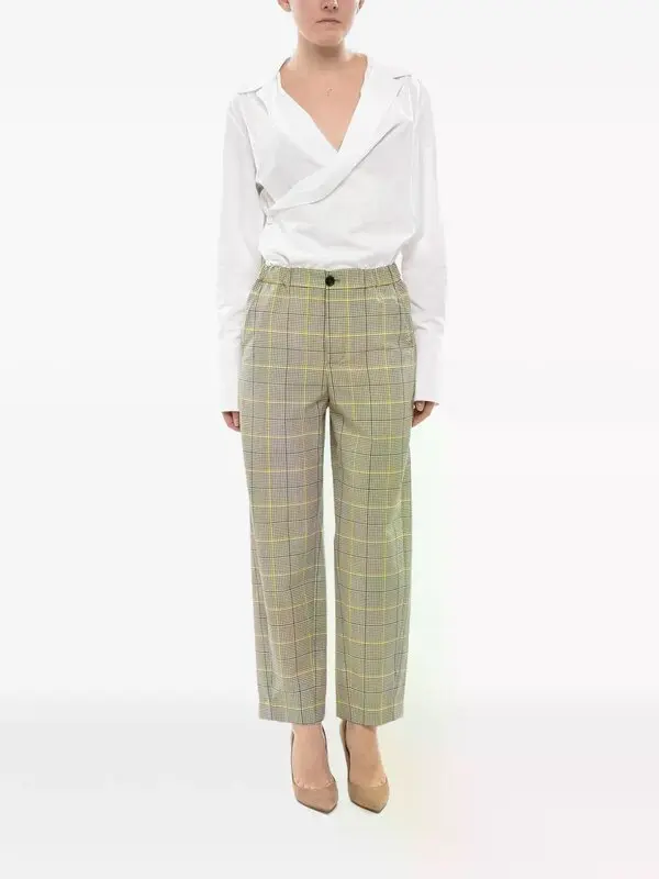 Marni Checked Straight-leg Trousers
