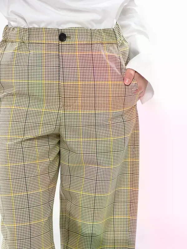 Marni Checked Straight-leg Trousers