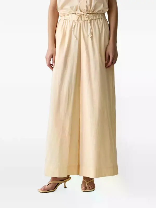 BENETTON Drawstring-waist Wide-leg Trousers - Neutrals