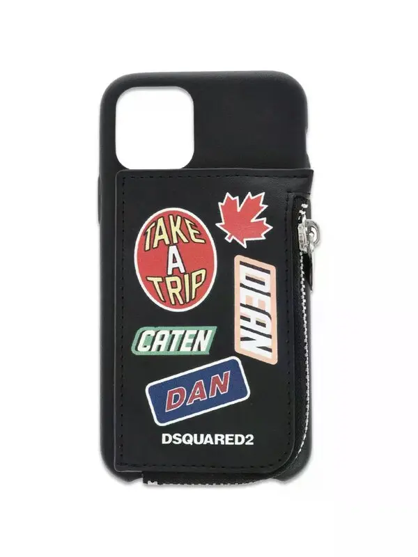 Dsquared2 Logo-print Zipped-pocket Iphone 11 Pro Case - Black