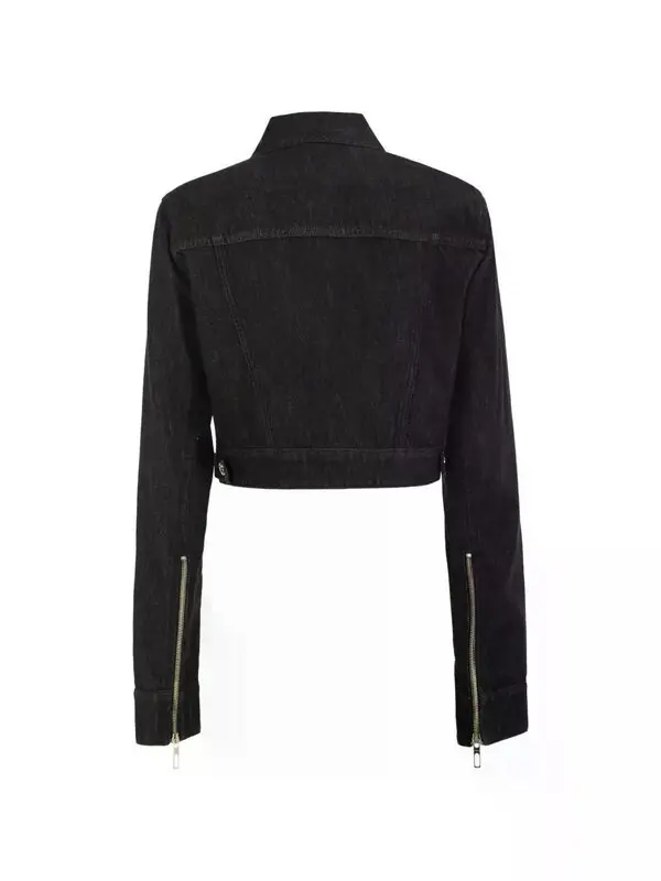 Sportmax Cropped Zip-up Denim Jacket