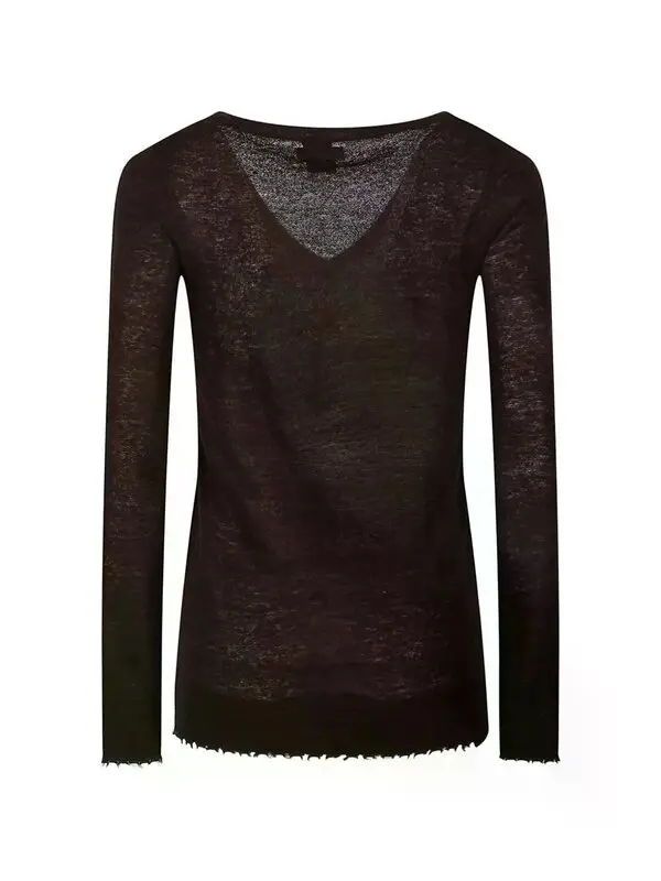 Pinko V-neck Distressed-effect Sweater