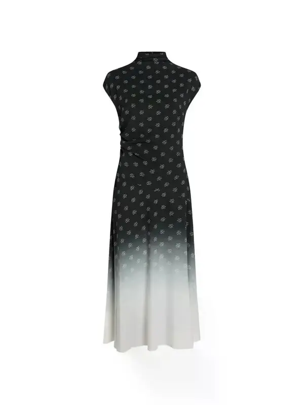 Karl Lagerfeld Logo-print Ombré Midi Dress - Black