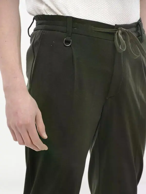 PAOLO PECORA Drawstring Waist Pleated Trousers
