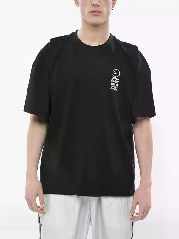 W/STUDIO X Pac-man X Antonia Printed Cotton T-shirt - Black