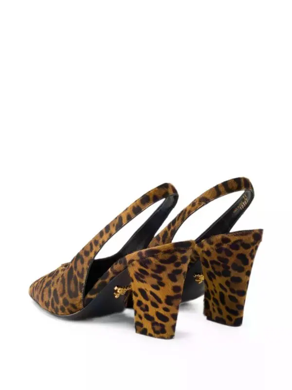 Prada Printed Leather Slingback Pumps