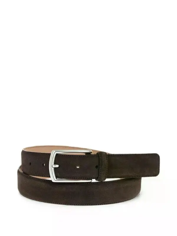Zegna Suede-finish Belt - Brown