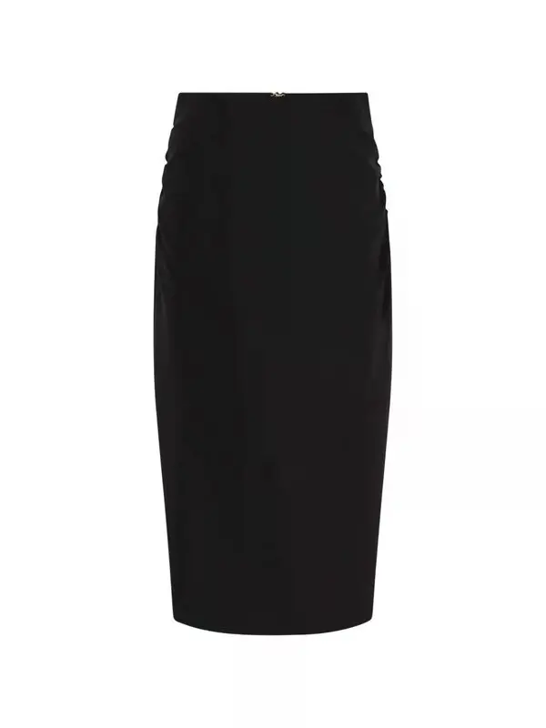 Max Mara Draped Pencil Midi Skirt - Black