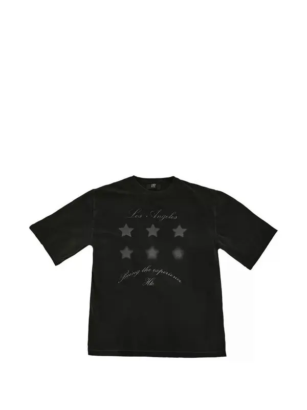 HTC LOS ANGELES L.a Stars Star-print Oversized T-shirt - Black