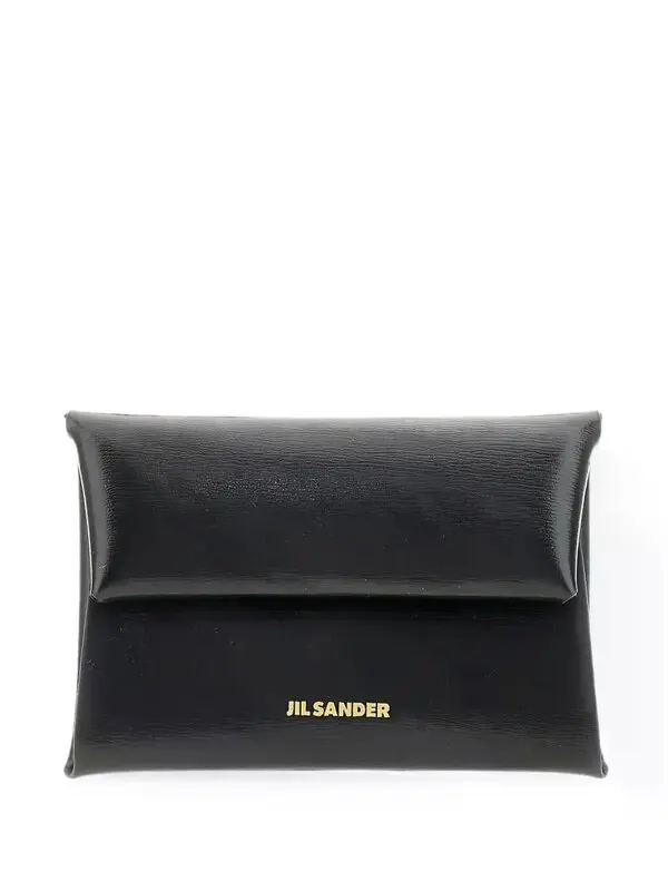 JIL SANDER Logo-print Leather Folded Coin Purse - Black