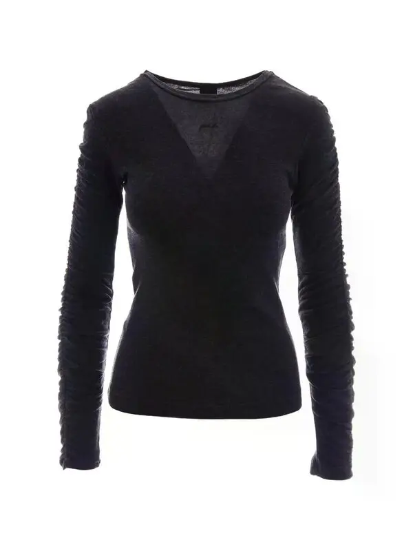 Pinko Ruched-sleeve Sweater - Grey