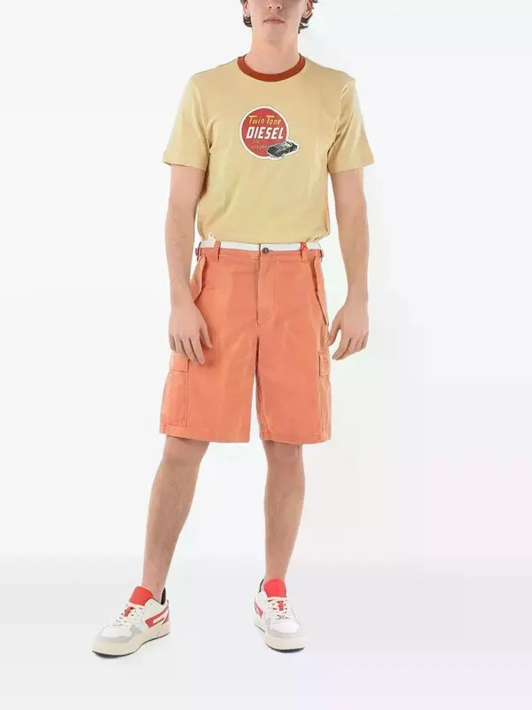 DIESEL® Belt-loop Cargo Shorts - Orange