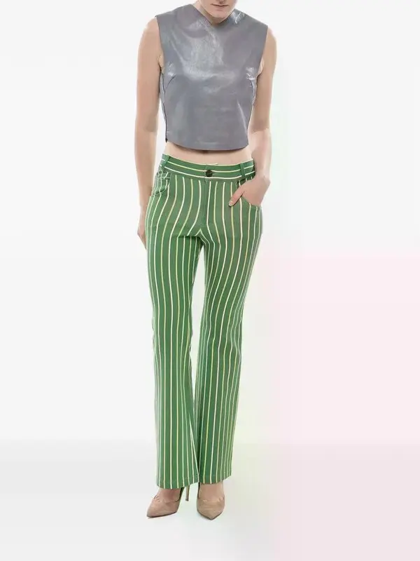 Marni Striped Pattern Five-pocket Trousers - Green