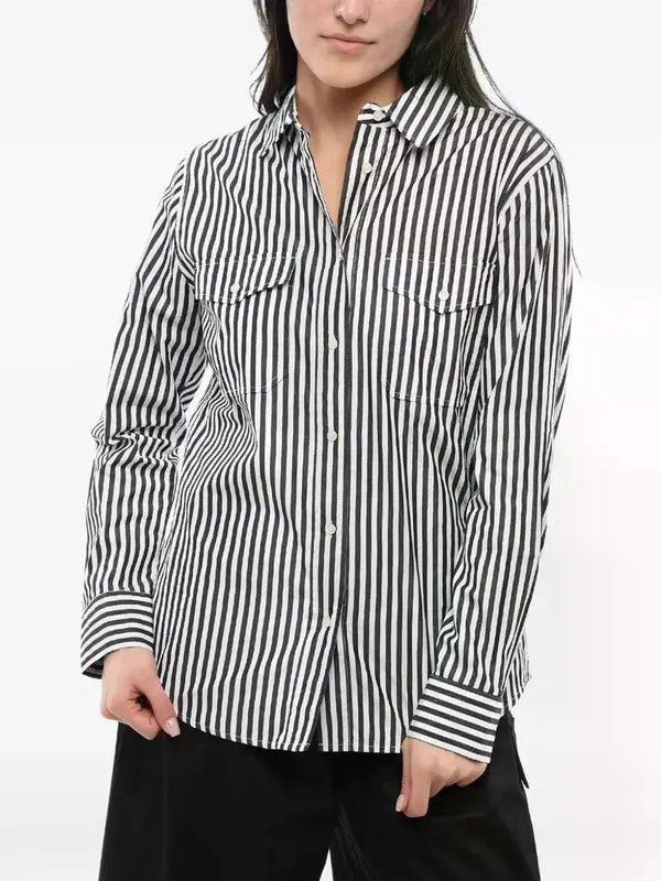 Woolrich Sahariana Striped Cotton Shirt - White
