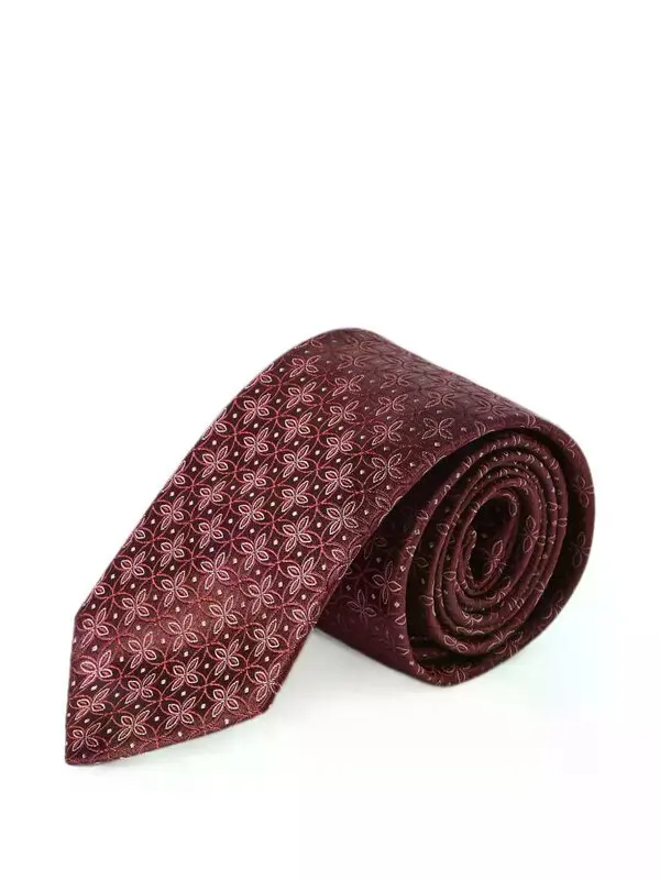 Brunello Cucinelli Silk Geometric-floral Neck Tie