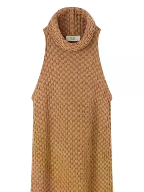 RETORI Retro Check Jacquard Maxi Dress