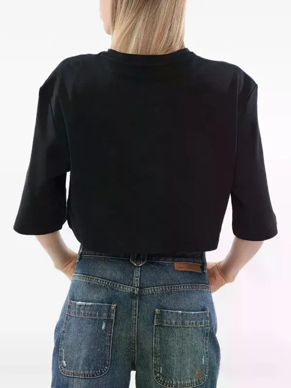 John Richmond Logo Print Cropped T-shirt